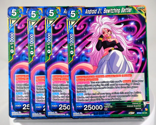 BT20-144 Android 21, Bewitching Battler (UC) x4 Power Absorbed DBS CCG ...