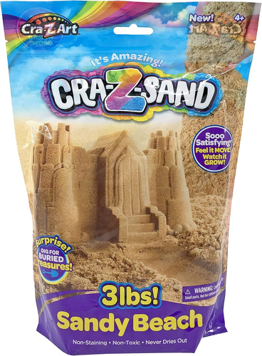 Cra-Z-Sand 3Lb Bag of Beach Sand, Fun Sensory Toy W/ Tools for Ages 4 ...