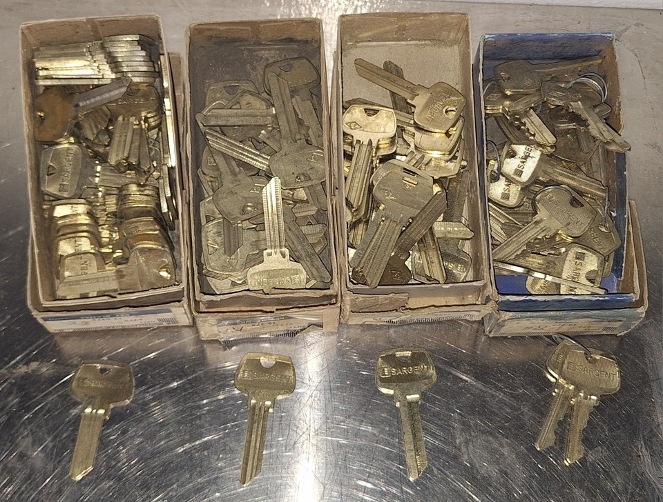 Large Lot of Key Blanks Sargent 8 Boxes Assorted Types 300 + N.O.S. | eBay