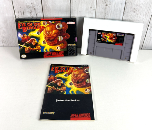 Dungeons & Dragons Eye of the Beholder Nintendo Super NES Capcom CIB ...