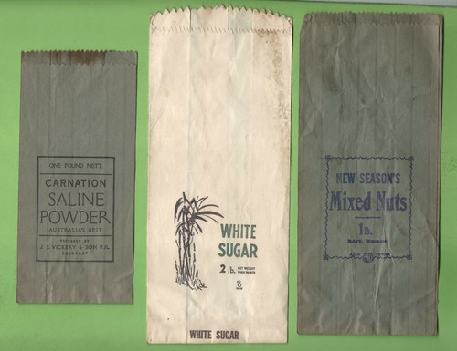 #T69. THREE OLD POUND BAGS - SALINE POWDER, WHITE SUGAR & MIXED NUTS | eBay