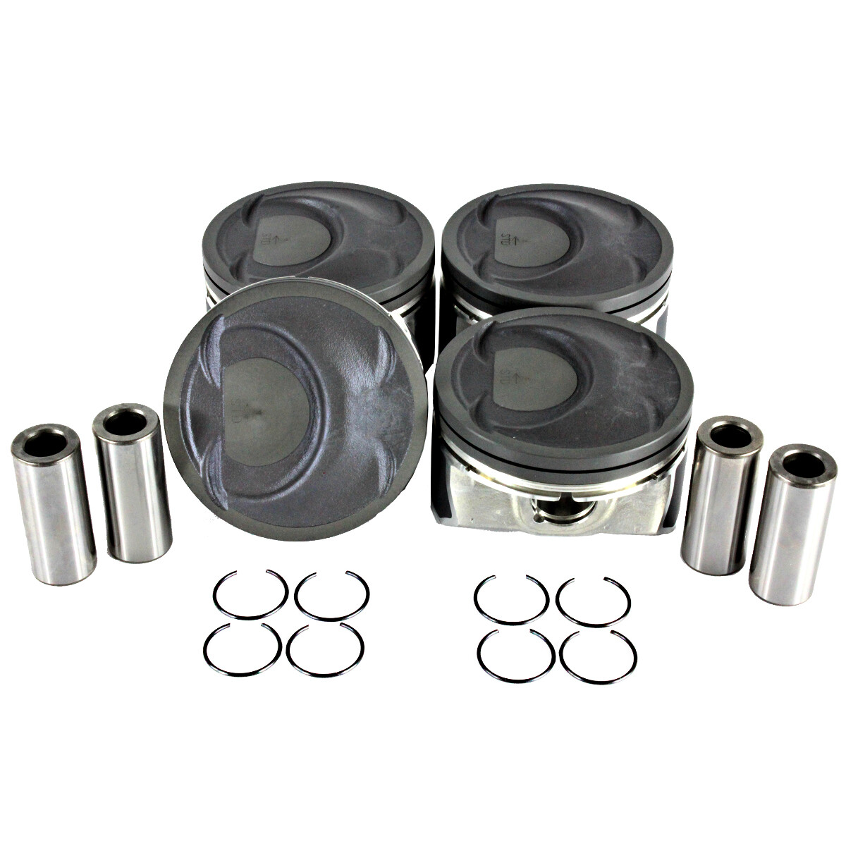 DNJ Piston Set .020in .50mm Oversize for 1 Engine with Piston Pins ...