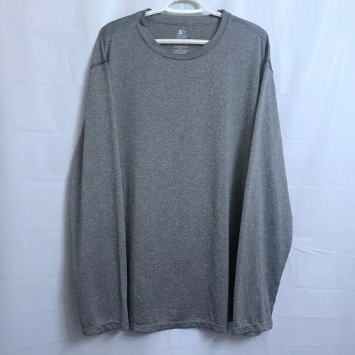 Starter Long Sleeve Polyester Pullover T-Shirt Men's XXXL 3XL Grey | eBay