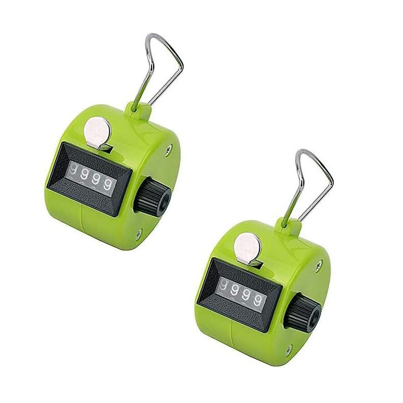 2Packs 4 Digit Number Dual Clicker Golf Hand Tally Counter Handy ...