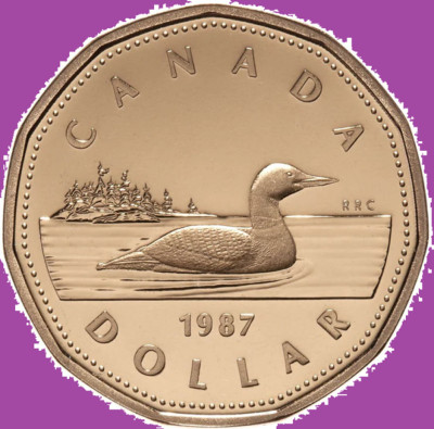 1987 Canada First Canadian Loonie PROOF One Dollar Coin UNC $1 | eBay
