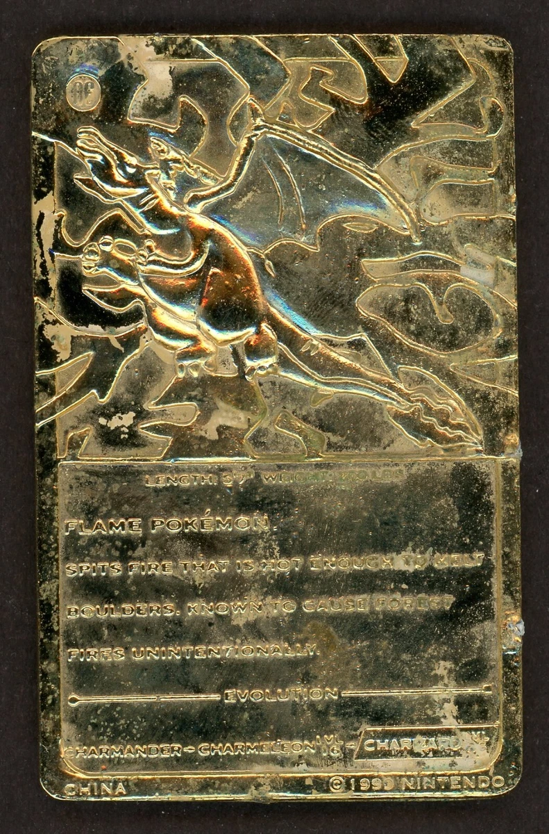 Charizard BK Promotional GOLDEN CARD (backside) R/pokemon, 48% OFF