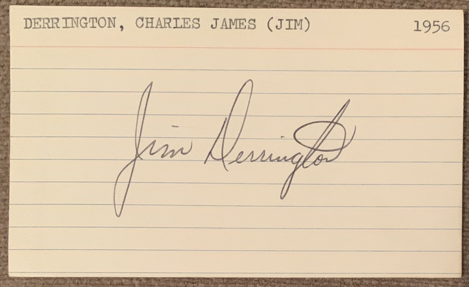 JIM DERRINGTON WHITE SOX AUTO/SIGNED 3x5 INDEX CARD | eBay