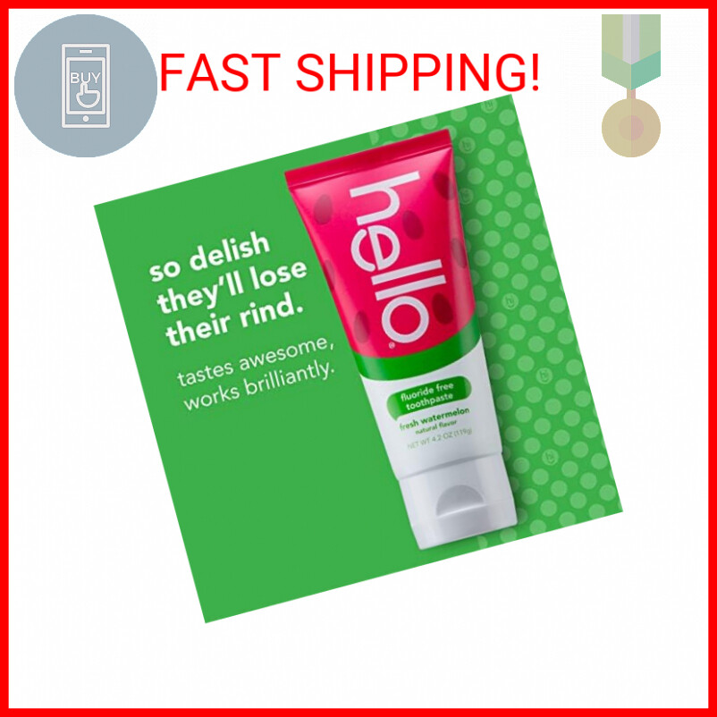 Hello Natural Watermelon Flavor Baby & Kids Fluoride Free Toothpaste ...
