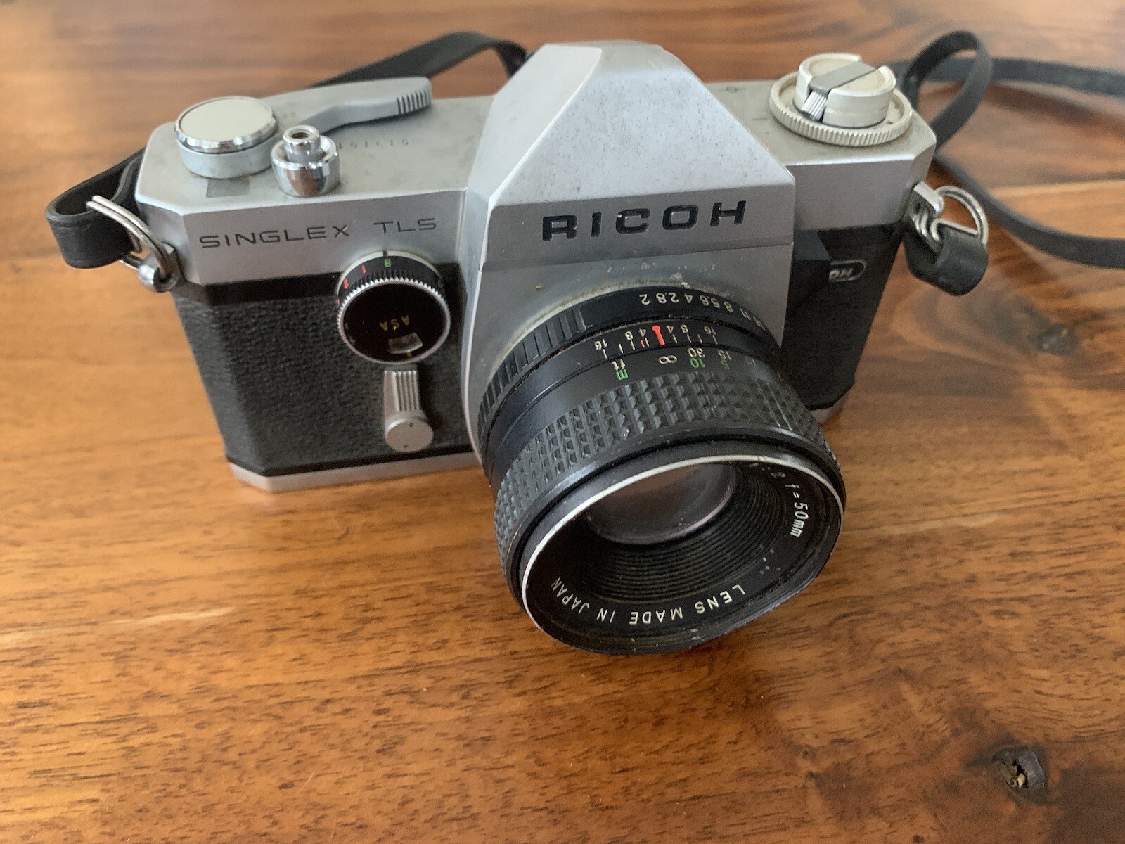 Ricoh Singlex TLS Vintage SLR Film Camera w/ 50mm Rikenon Lens Shoots ...