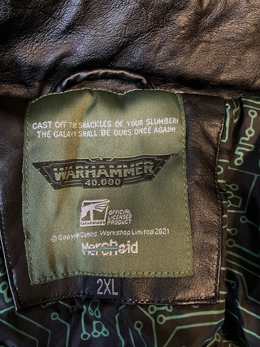 Warhammer Necron Faux Leather Jacket Size 2XL New | eBay UK