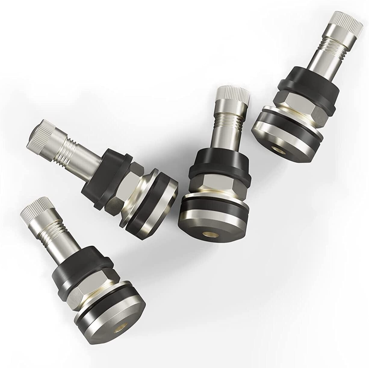 12 KITS TR416L TIRE VALVE STEMS.453" & .625" RIM VALVE HOLES LONG 2.1/4 ...