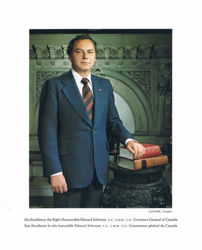 Canada Gov.Gen. Edward Schreyer 1935- genuine autograph 8"x12" letter ...