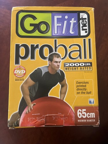 GoFit Proball Stability Exercise Ball DVD Pump 65CM New in Box Complete ...