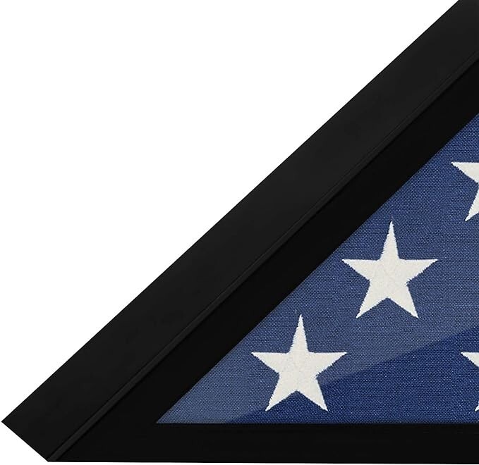 FLAG CASE Veterans American Triangle Display Plexiglass Large Black ...
