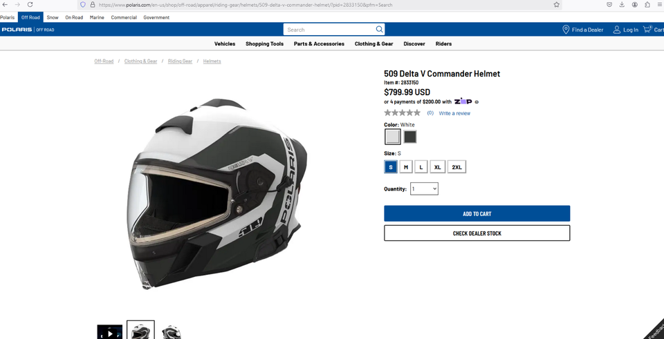 NEW 509 Delta V Commander Helmet Medium # 283315003 | eBay