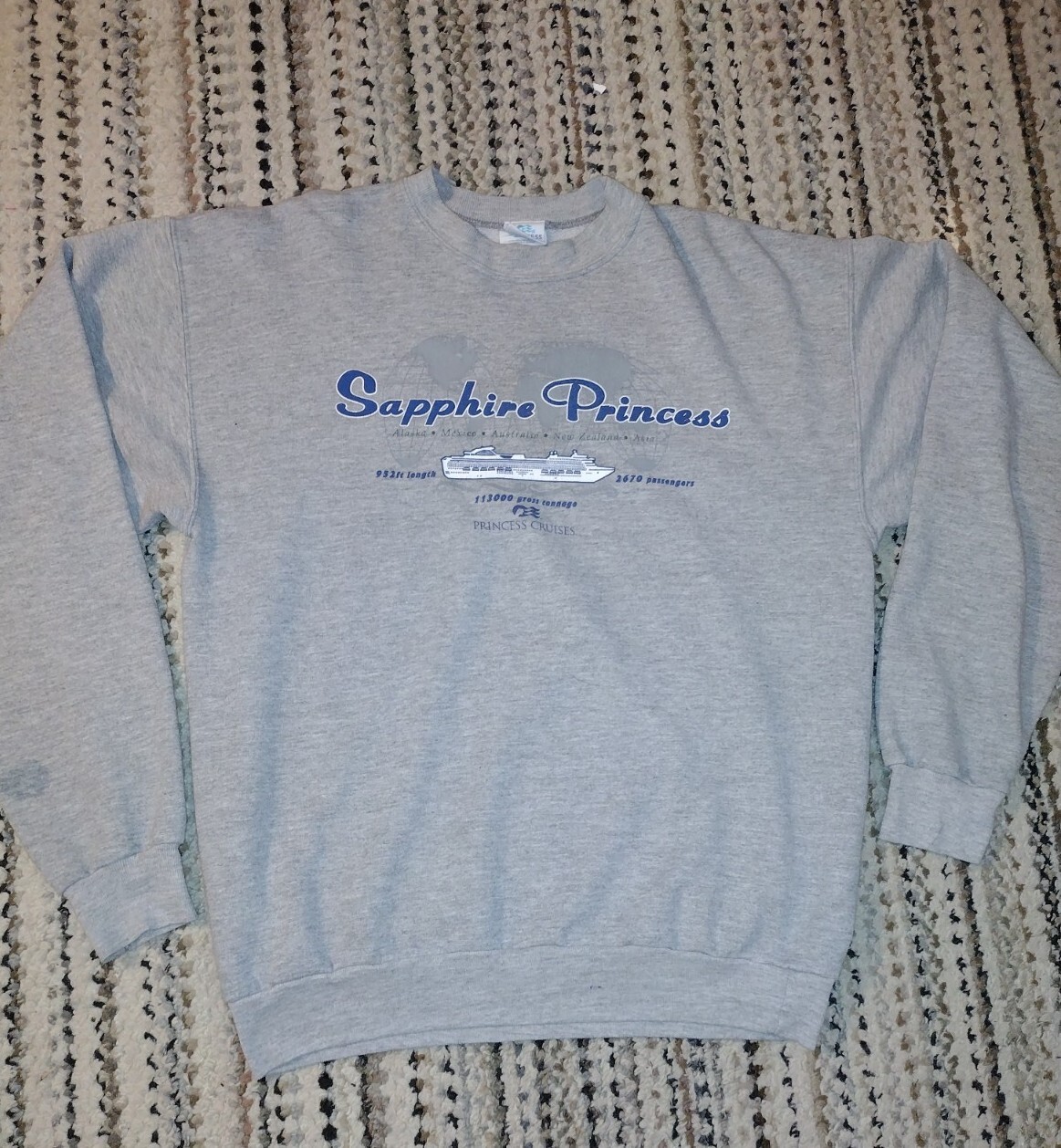 Sapphire Princess Princess Cruises Sweatshirt Medium … - Gem