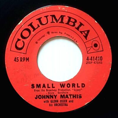 Johnny Mathis - Small World / You Are Everything To Me [7" 45 rpm Single] | eBay