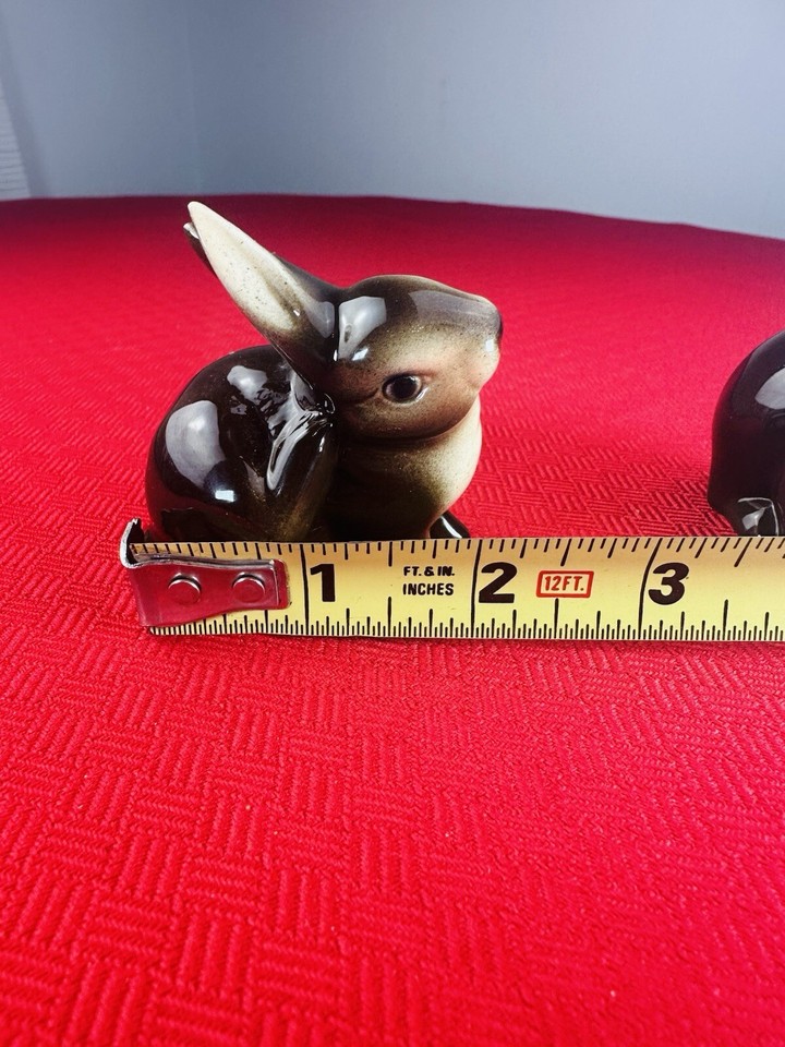Goebel Brown Rabbit #296 #297 W Germany Bunny Porcelain Figurine RARE ...
