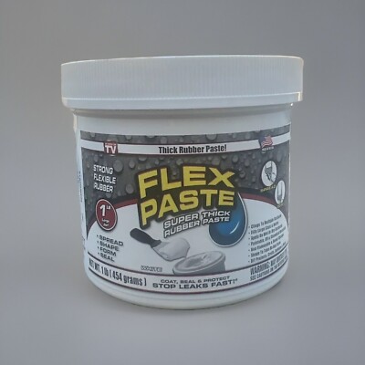 Flex Seal Flex Paste Super Thick Waterproof Rubberized Paste - White - 1lb 850010226835| eBay