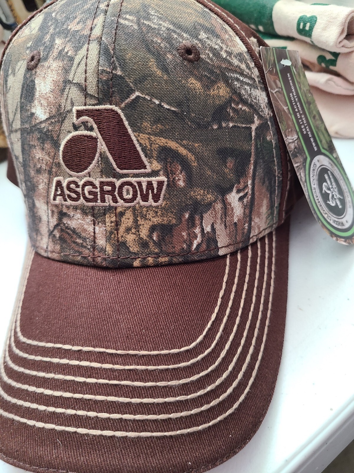 Asgrow K-Products, Realtree Extra Green Hat, adjustable back, brown ...