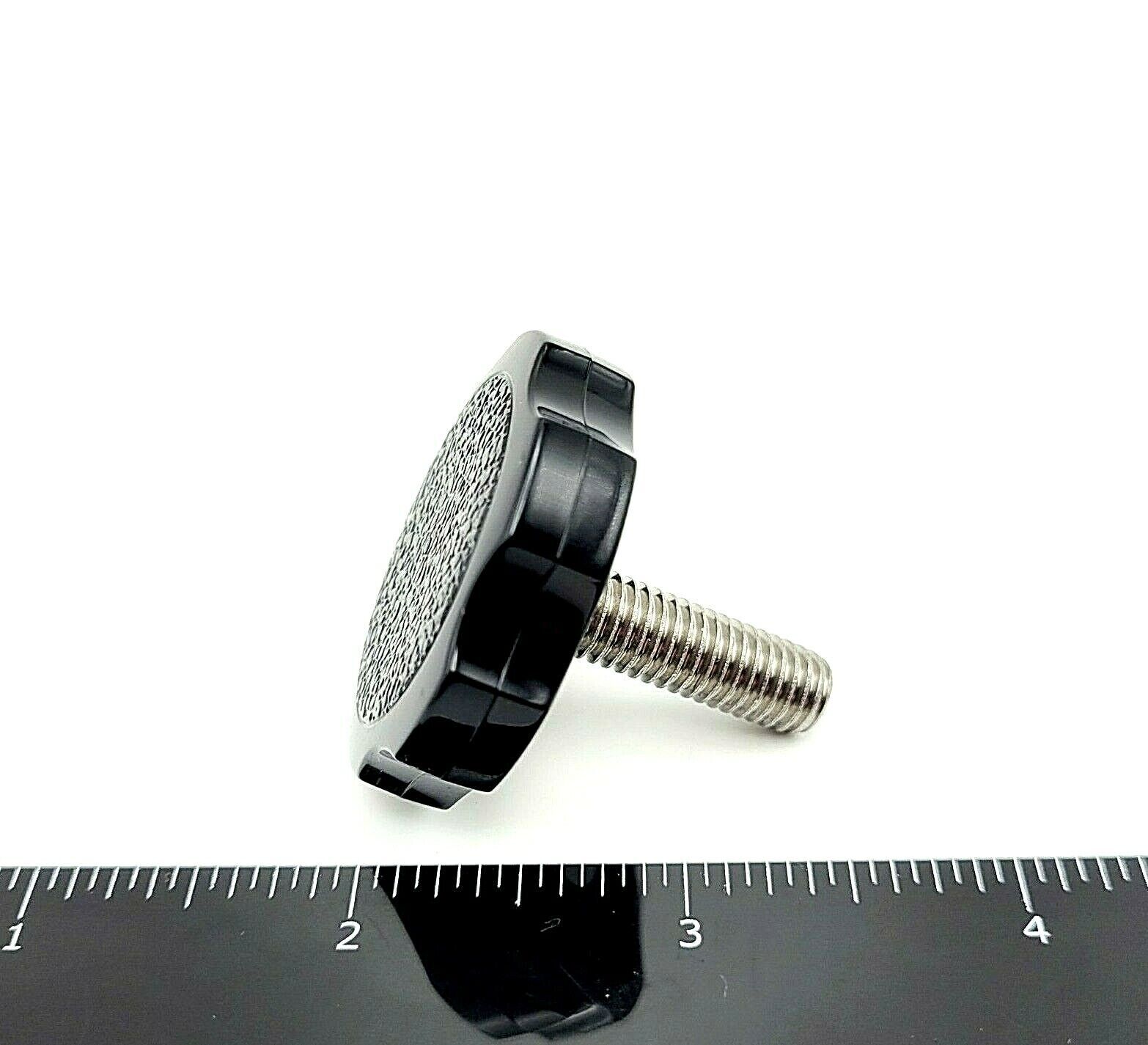 M8 Thumb Screw Bolts 8mm Black Round Fluted Clamping Knob Metric 4 Pack ...