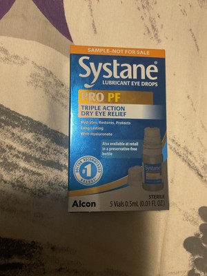 6x Systane Pro PF Dry Eye Triple Action Lubricant Dry Eye Drops 5 Vials ...