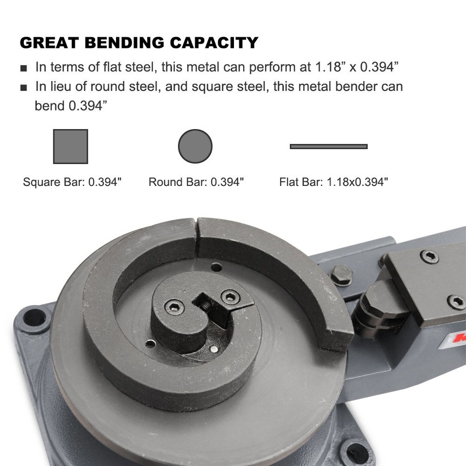 Universal Bender, High Capacity Metal Bender for Flat, Round, Angle ...