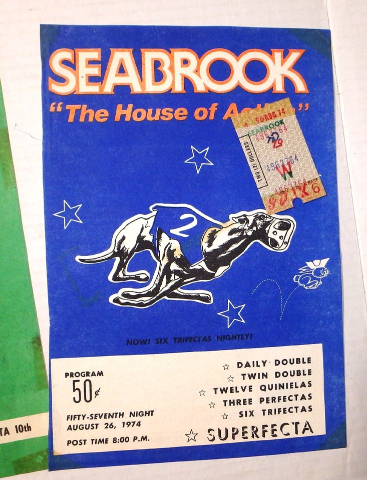 Vintage Horse & Greyhound Racing Program Covers Tickets & Bets Foxboro ...