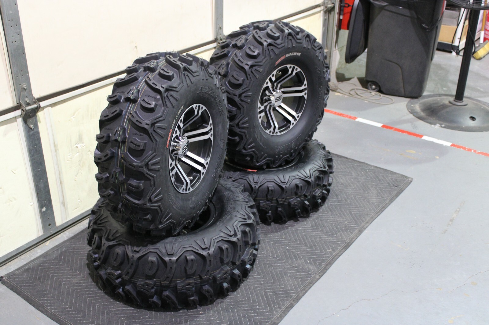 KODIAK 450 IRS 27" BEAR CLAW HTR RADIAL 8 Ply ATV TIRE SS212 M WHEEL ...