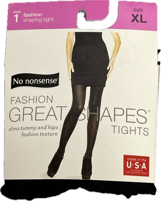 No Nonsense Fashion Great Shapes Tights Diamond Black X LARGE NEW IN ...