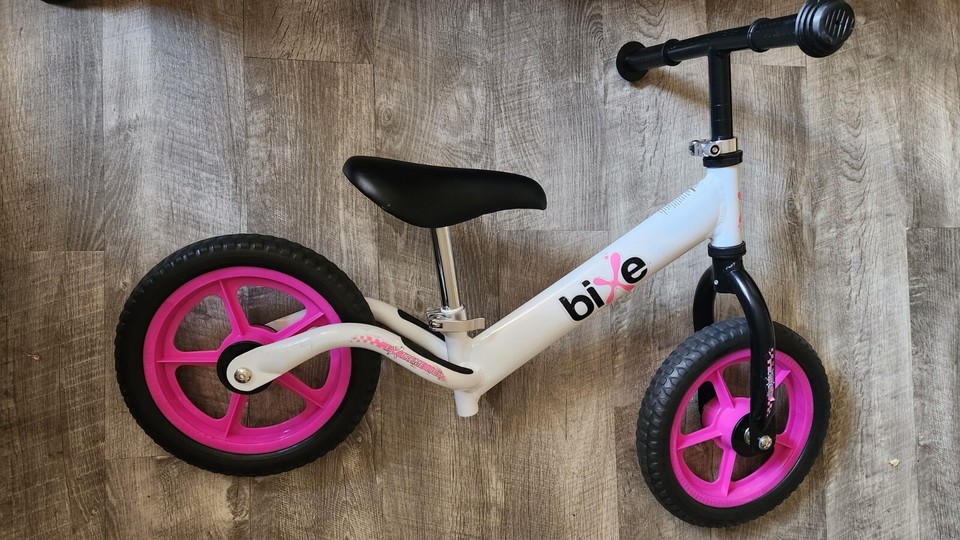 12" Bixe Balance Bike for Kids Child No Pedal Pink White | eBay