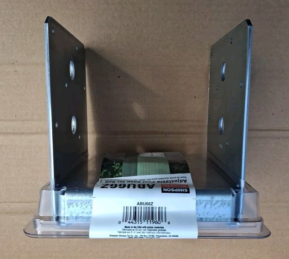 Simpson Strong-Tie ABU66Z ZMaX Galvanized Adjustable Post Base for 6X6 ...