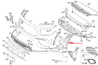 MERCEDES-BENZ GLB X247 FRONT RIGHT BUMPER BASIC CARRIER A2478857000 NO ...