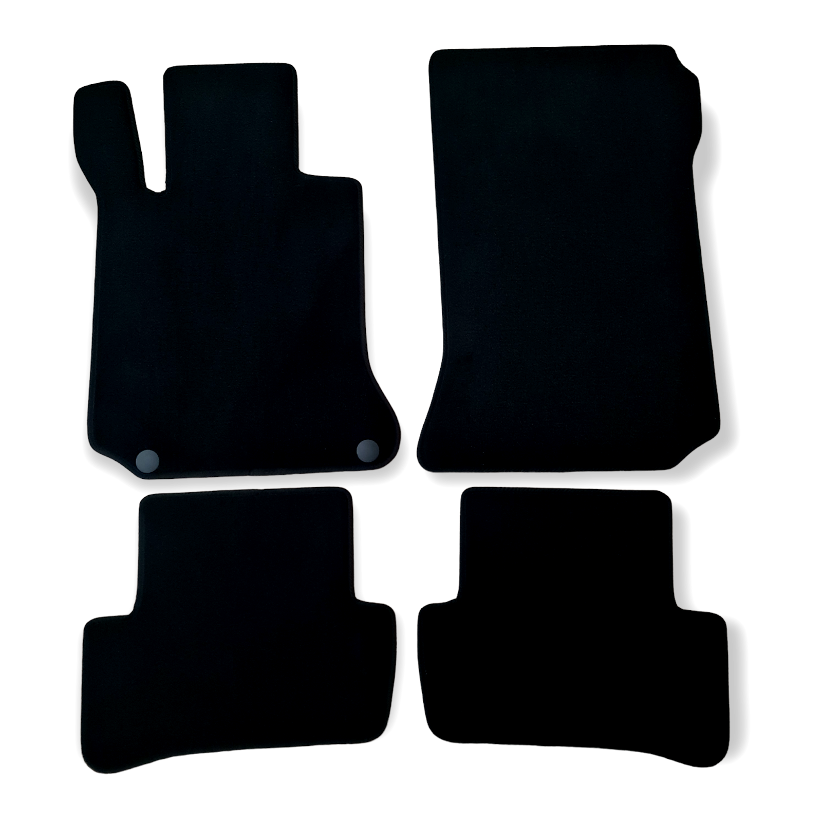 For Mercedes C-Class Black Velour Floor Mats 2008-2014 W204 Custom Fit ...