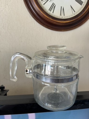 GUC Vintage Pyrex Flameware 7756 Glass Percolator Coffee Pot 6 Cup ...