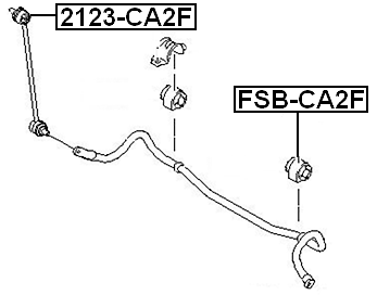 Front Stabilizer Link / Sway Bar Link Febest 2123-CA2F Oem 1377849 | eBay