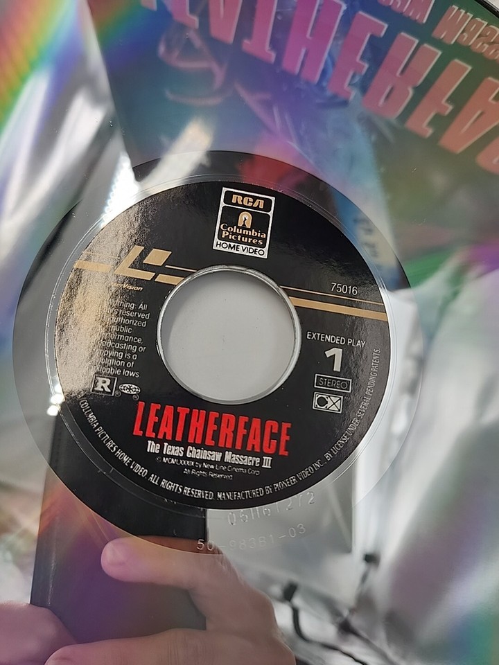 Leatherface The Texas Chainsaw Massacre Part 3 III Laserdisc (NOT DVD ...