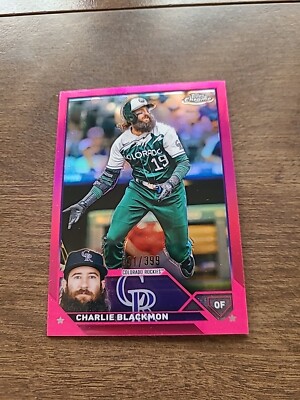 Nice 2023 Topps Chrome Charlie Blackmon Magneta Refractor #91/399 Made ...