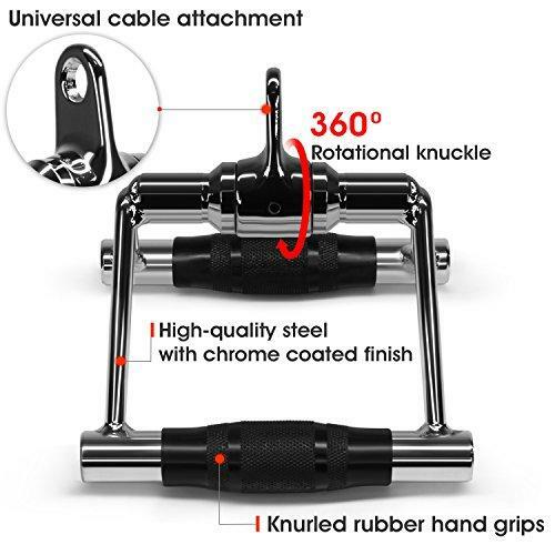 Yes4All Seated Row Double D Handle Cable Attachment – Double D Grip ...