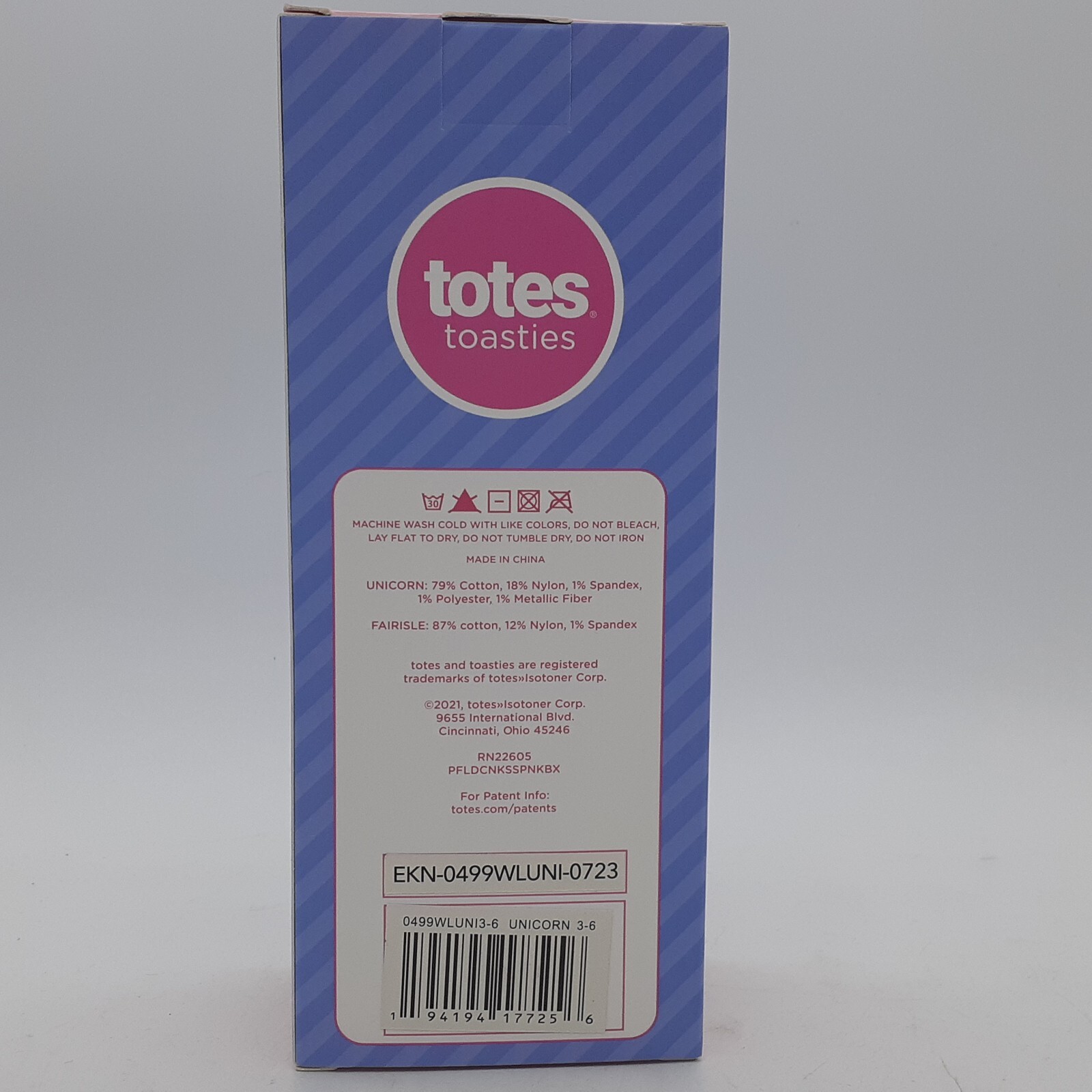 6 Pairs: Totes Toasties Kids Slipper Socks Rainbows/Unicorns Size 3-6 ...