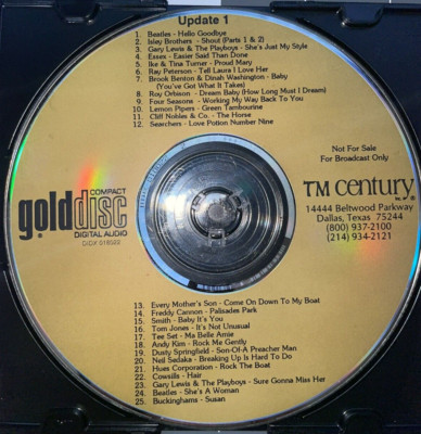 TM Century GOLDDISC Rare Update 1 CD Beatles Roy Orbison Four Seasons ...