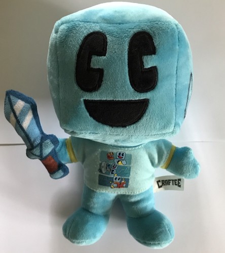Minecraft Craftee Doll with Sword 9 inch Tall Plush Toy (Hand Signed ...