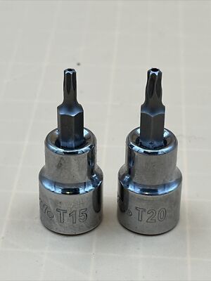Husky T15 & T20 Torx Tamper Proof Bit Socket Tool 3/8" Drive | eBay
