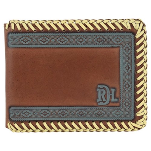 Red Dirt Hat Co Western Mens Wallet Bifold Leather Washed Logo Brown ...
