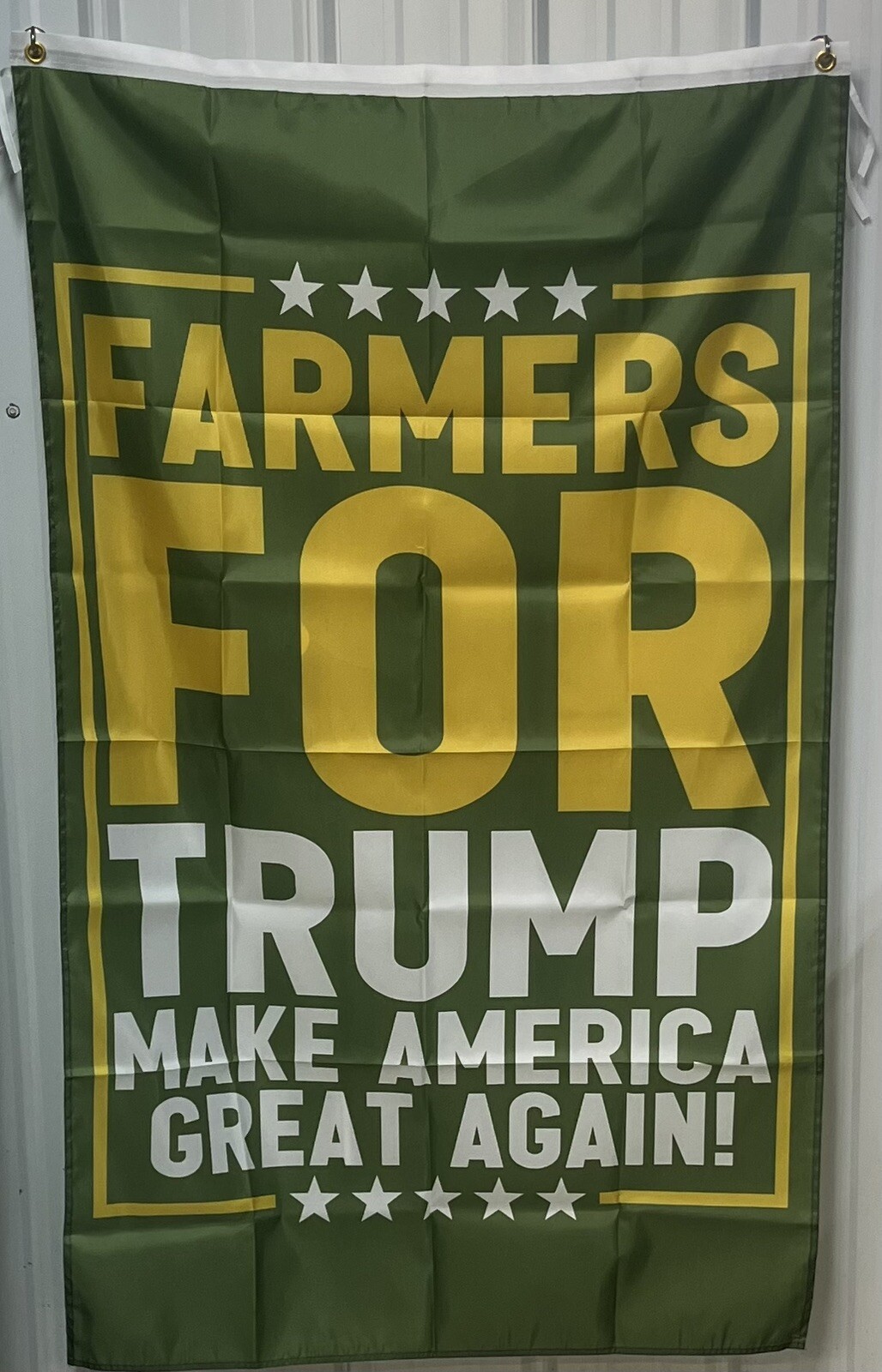 Farmers Flag FREE USA SHIP Farmers For Trump John Deer Man Cave USA ...