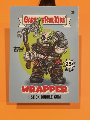 💥GOD OF WAR WRAPPER #26💥 24 Topps Garbage Pail Kids Game Over Level 6 ...