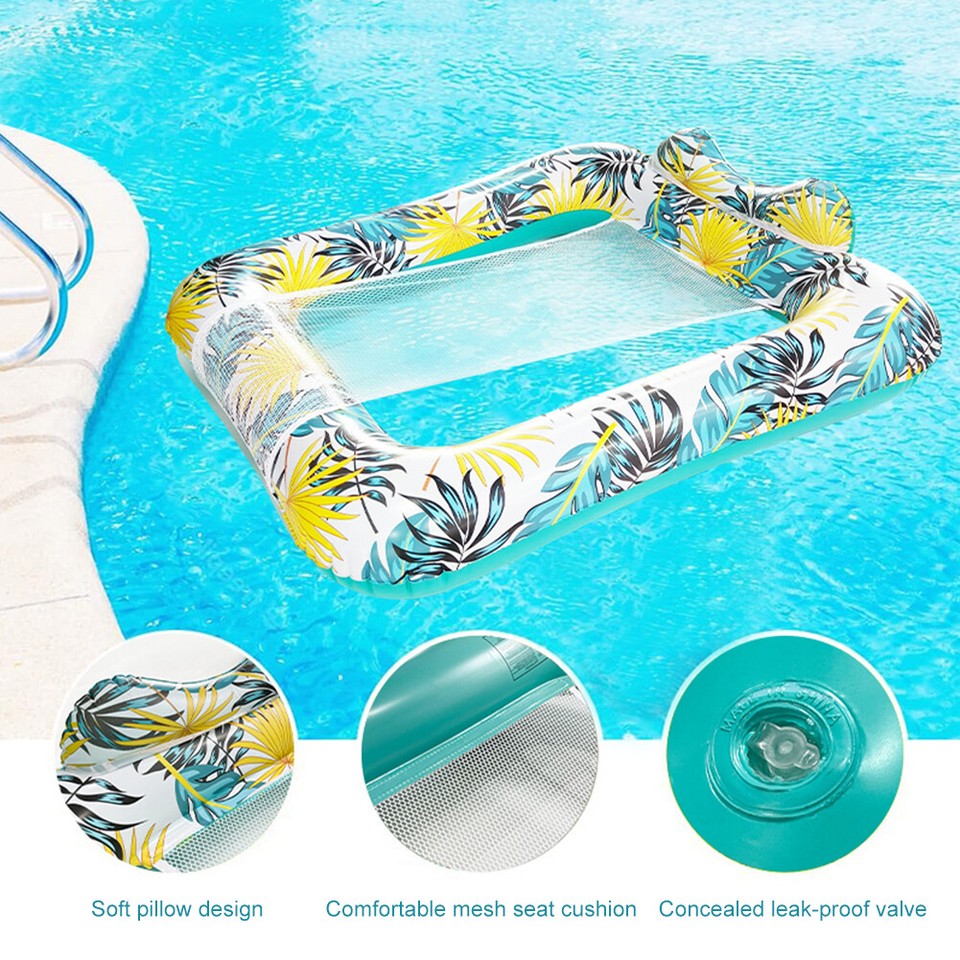 Inflatable Pool Floats Water Lounge Chair Leakproof Pool Floaties for ...