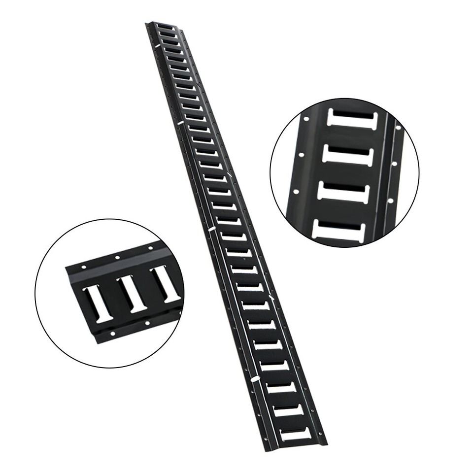 Carbon Steel E Track Tie Down Rail Kit 5' 8Pcs E Track Bar Rails Powder ...
