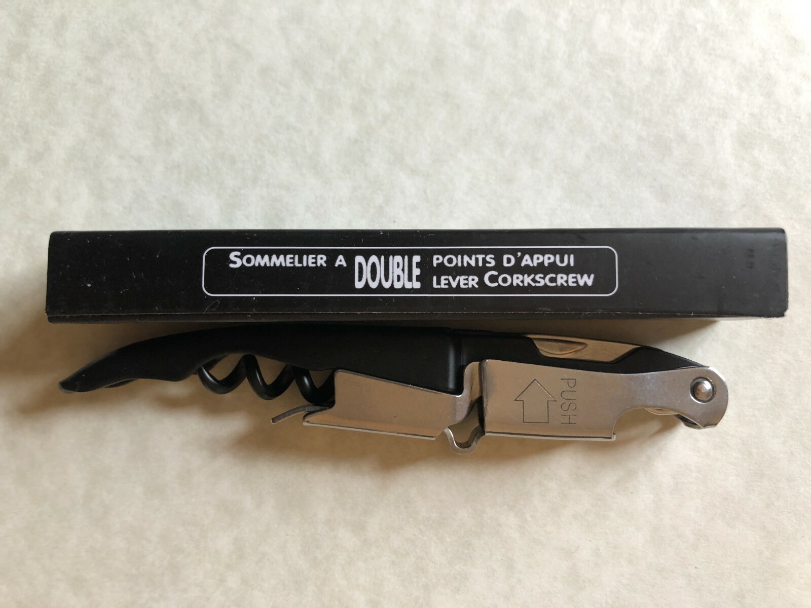 Coutale Sommelier Innovation Corkscrew Wine Key Opener Black La Crema ...