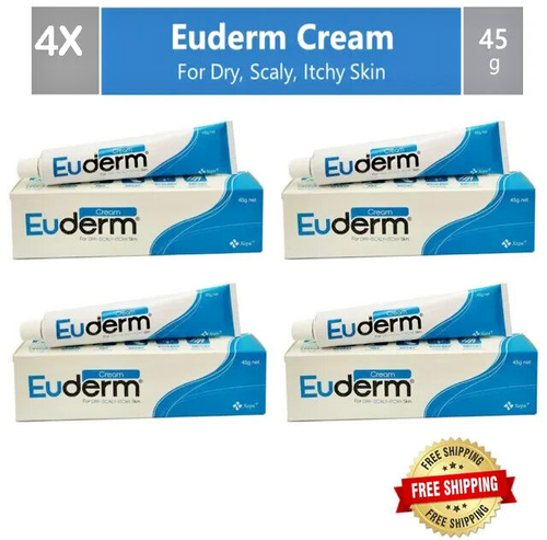SAVE!4X EUDERM CREAM 45g Relieves Dry Scaly Itchy Cracked Heel ...